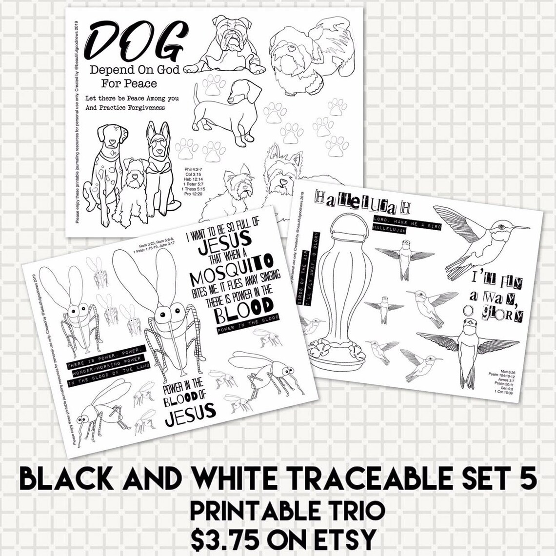 Big Traceable Bundle Sets 1-8 Beautifulgoodnews Trace Your - Etsy