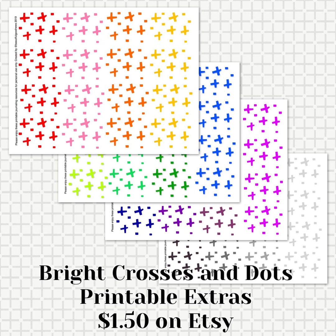 Bright Crosses and Dots, Beautifulgoodnews, Bible Journaling, Traceable ...