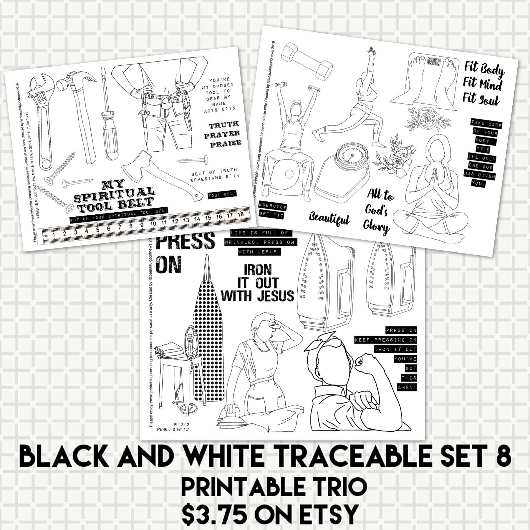 Big Traceable Bundle Sets 1-8 Beautifulgoodnews Trace Your - Etsy