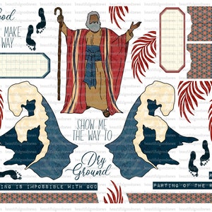 Moses and the Red Sea, Beautifulgoodnews, Bible Journaling, Printable ...