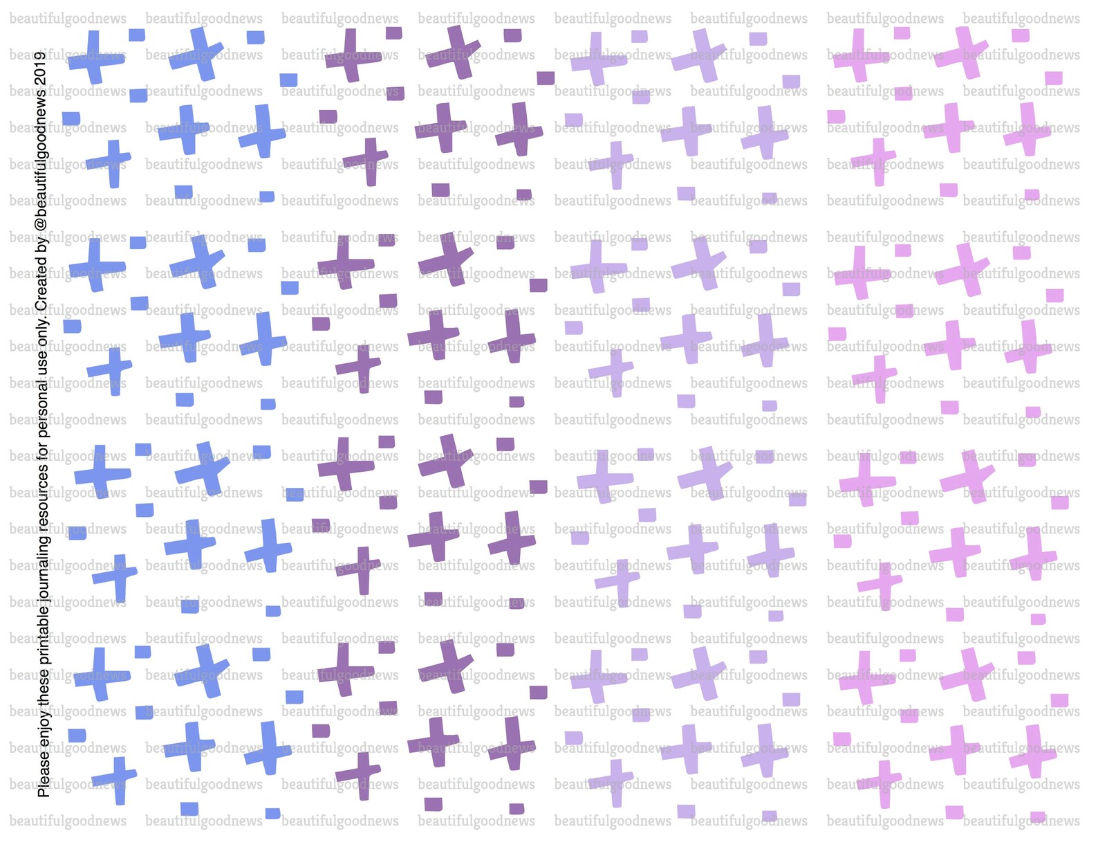 Pastel Crosses and Dots, Beautifulgoodnews, Bible Journaling, Traceable ...