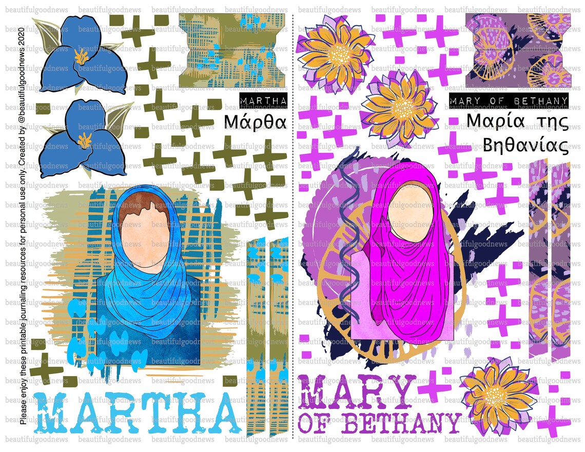 Women of the Bible Minis 22 Martha and Mary of Bethany - Etsy