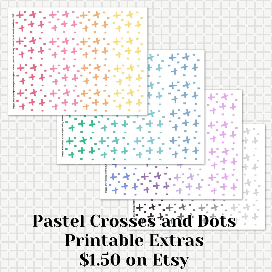 Pastel Crosses and Dots, Beautifulgoodnews, Bible Journaling, Traceable ...