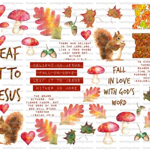 Leaf It to Jesus, Fall, Autumn, Bible Journaling, Traceable, Printable ...