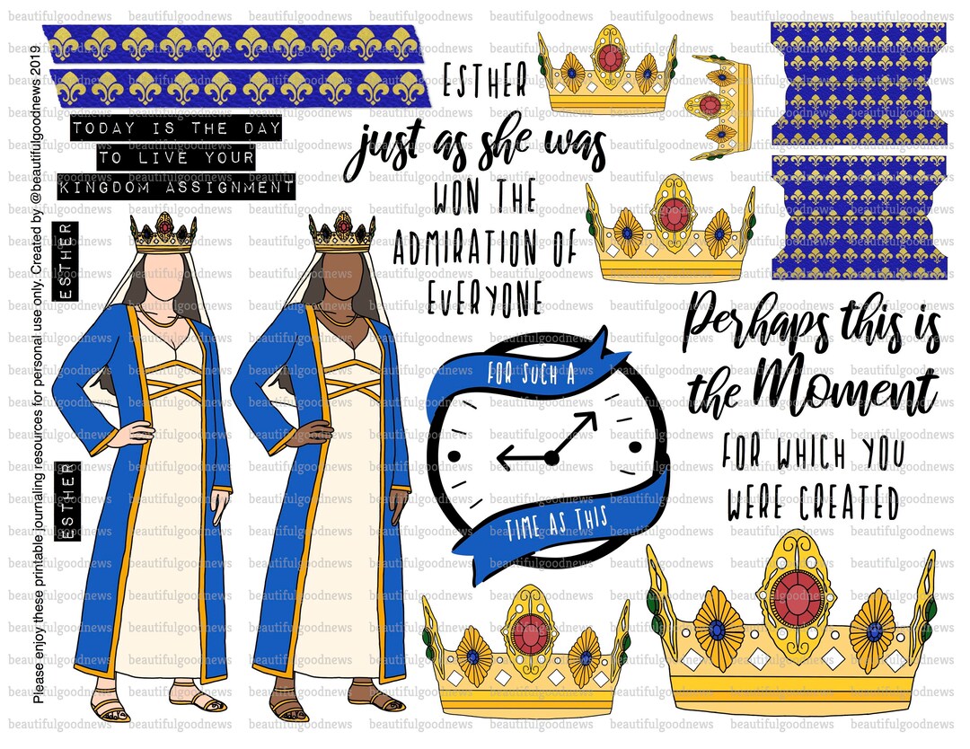 For Such a Time, Esther, Beautifulgoodnews, Bible Journaling, Traceable ...