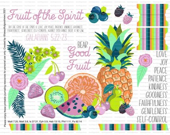 Fruits of the Spirit Printable Scripture Journaling Kit - Etsy