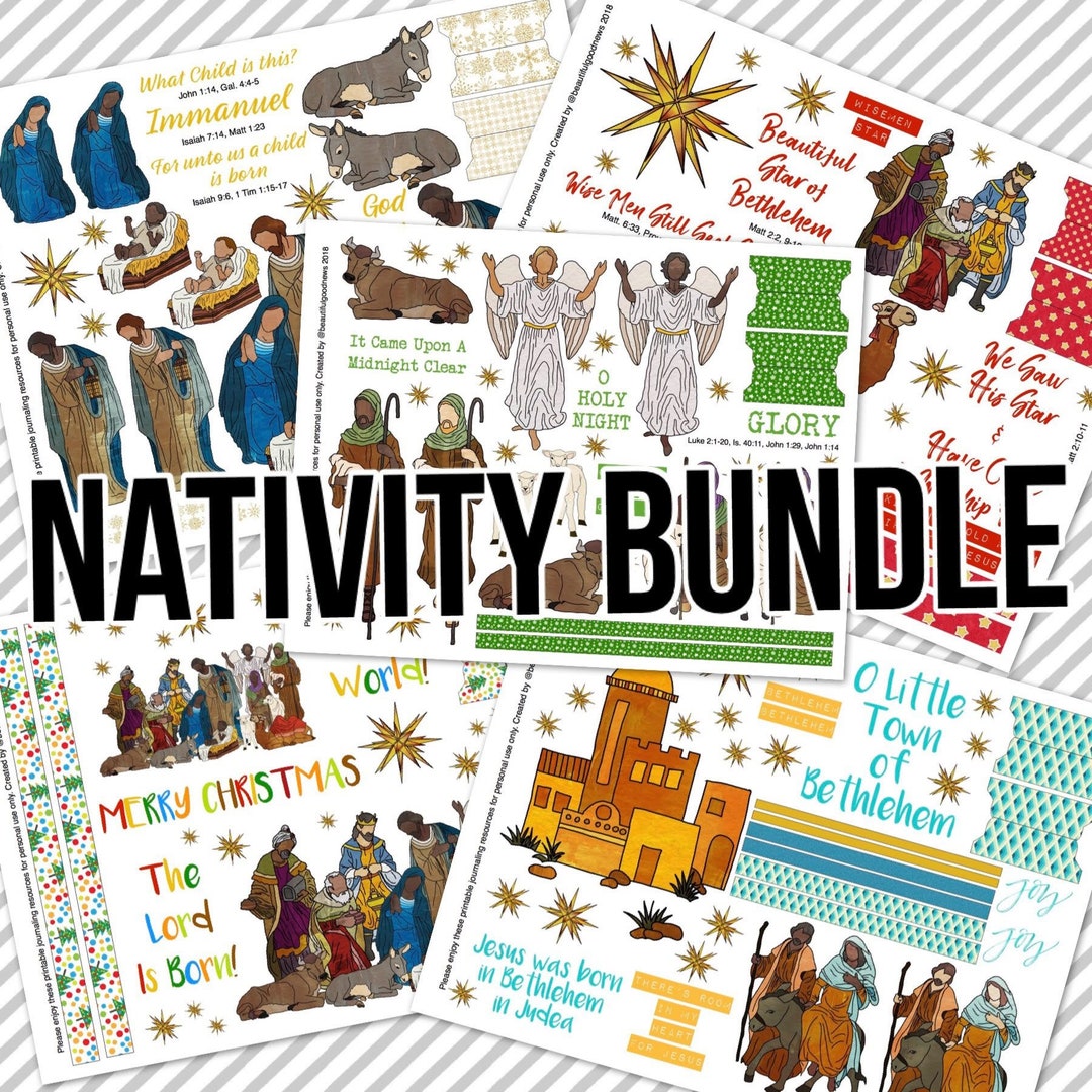 Nativity Bundle Set, Christmas, Beautifulgoodnews, Bible Journaling ...