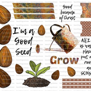 Good Seed, Planted, Grow, Grow in Christ, Bible Journaling, Traceable ...