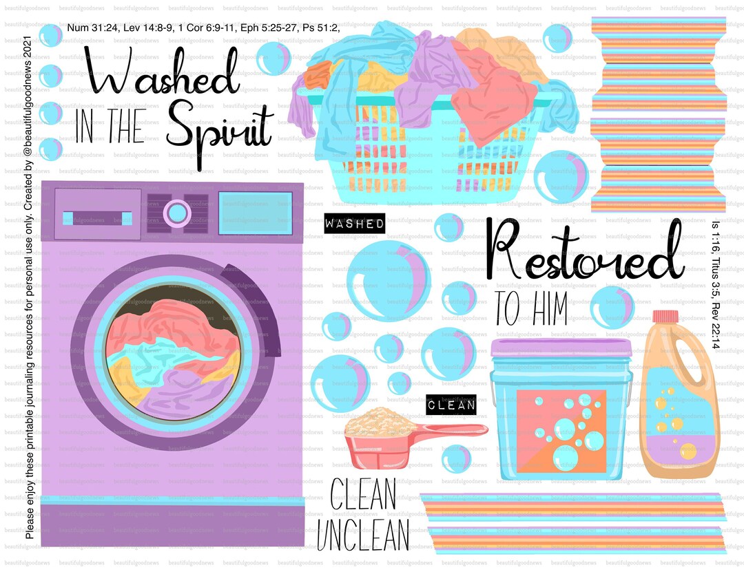 Washed in the Spirit, Laundry, Clean, Beautifulgoodnews, Bible ...