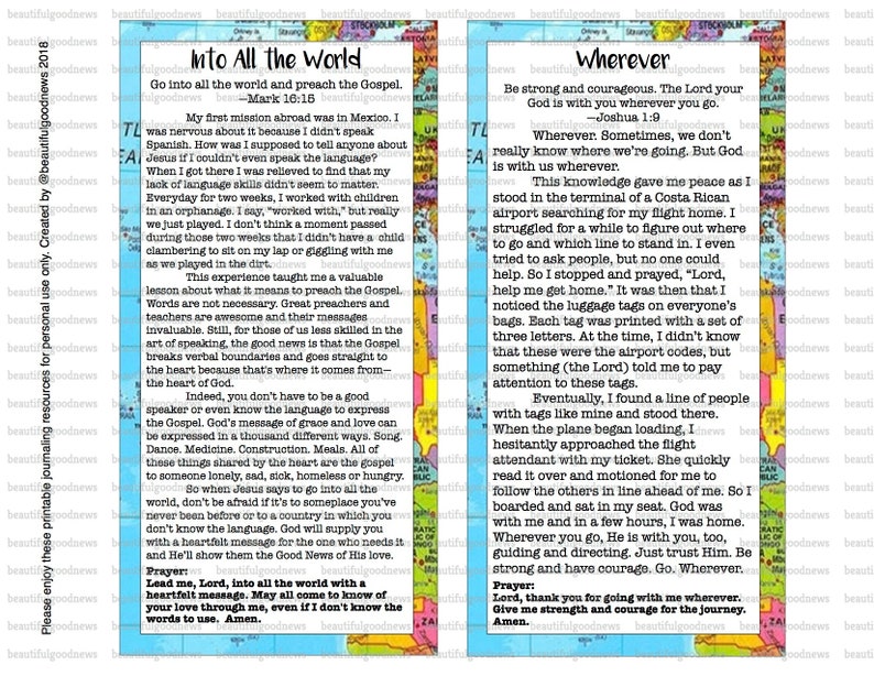 Called and Sent, Missions, Service, Bible Journaling, Traceable ...