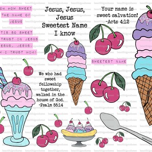 The Sweetest Name, Jesus, Ice Cream, Bible Journaling, Traceable ...