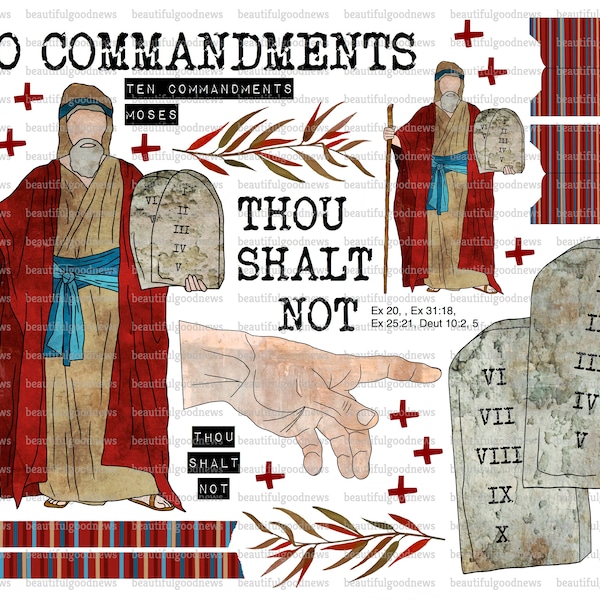 Ten Commandments - Etsy