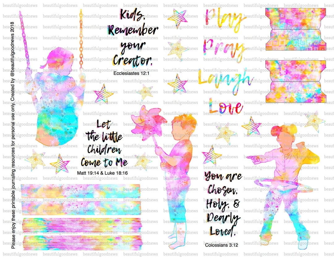 Let the Little Children Come to Me, Kids, Bible Journaling, Traceable ...