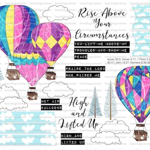 Pink Hot Air Balloons, Beautifulgoodnews, Bible Journaling, Traceable ...