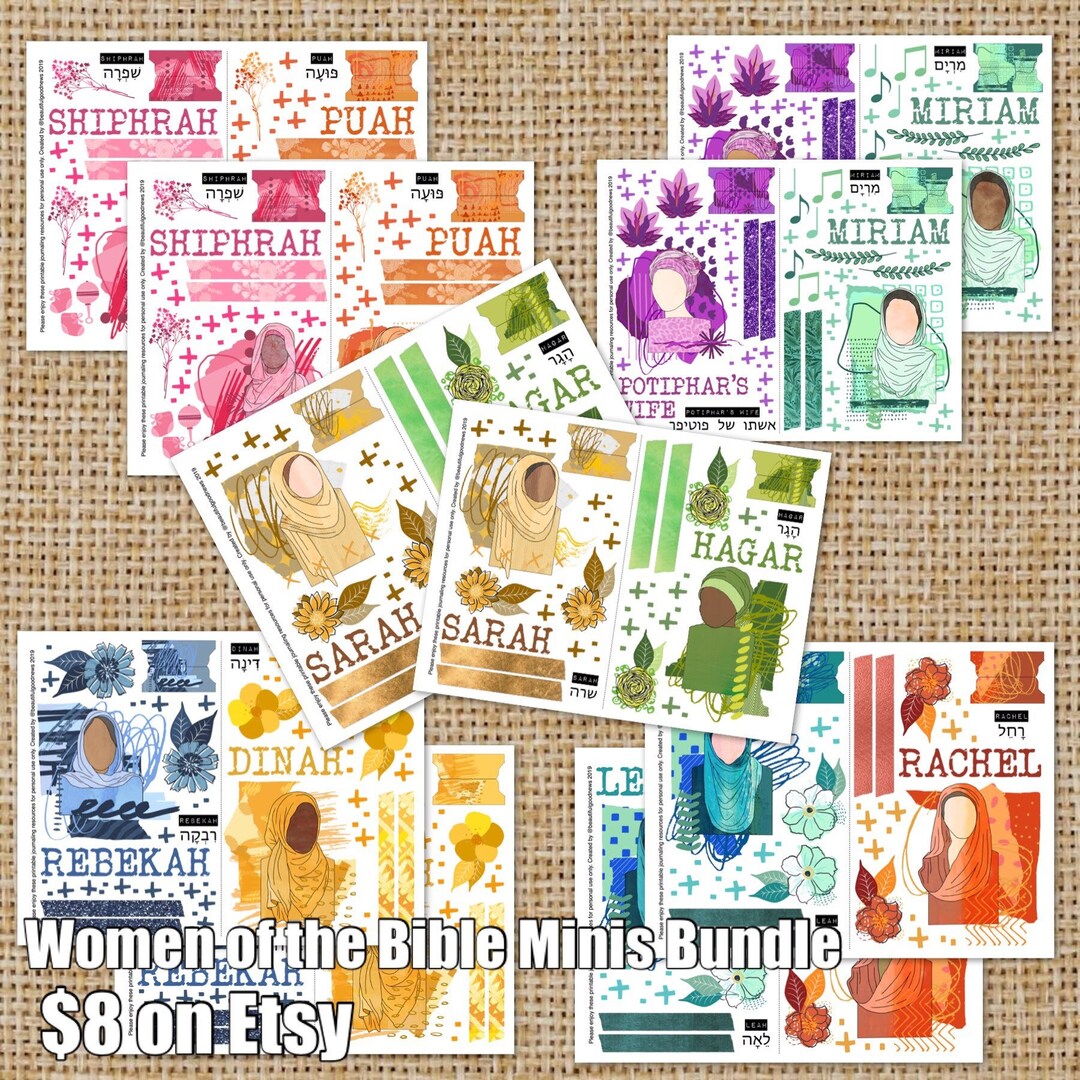 Women of the Bible Minis Bundle, Beautifulgoodnews, Bible Journaling ...
