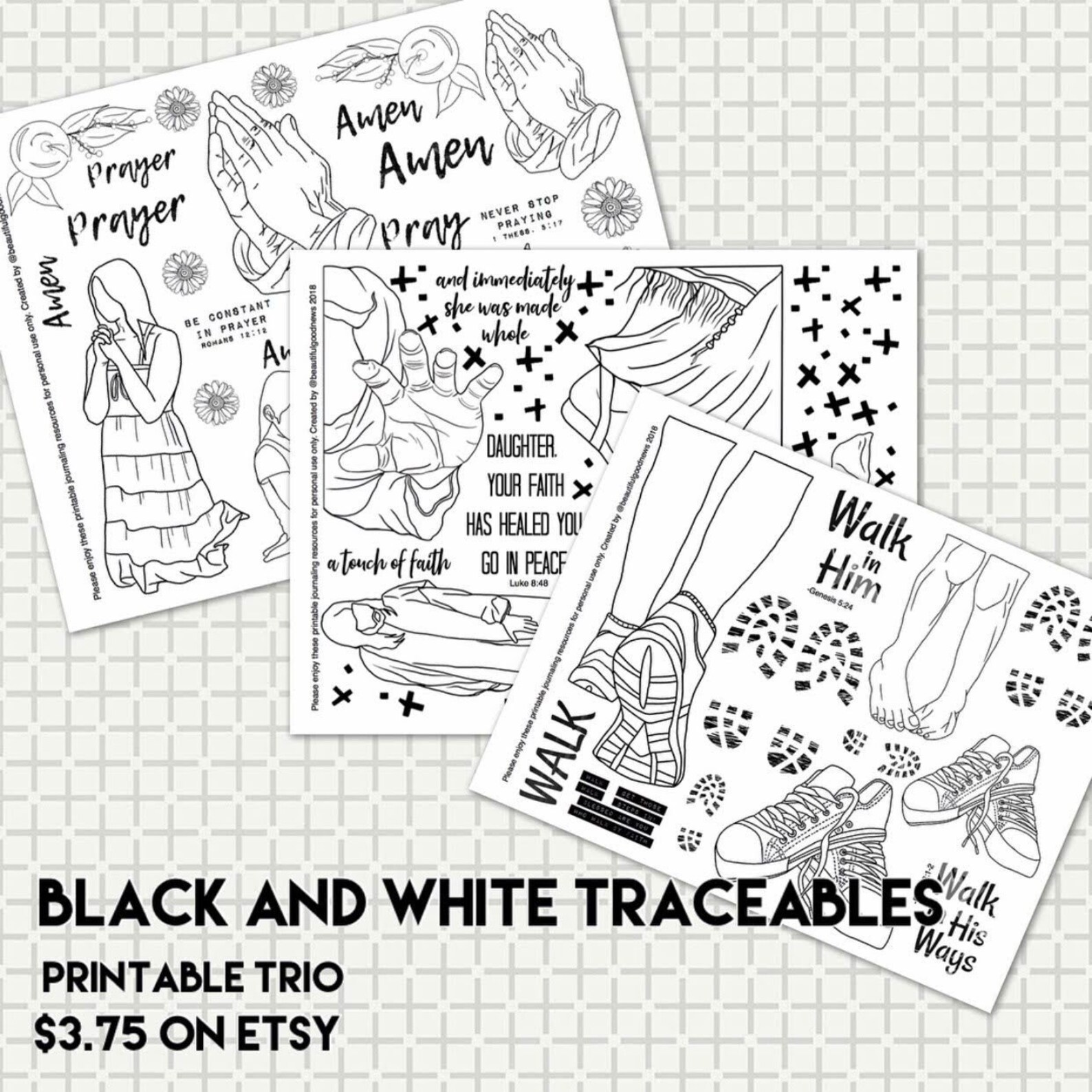 Big Traceable Bundle Sets 1-8 Beautifulgoodnews Trace Your - Etsy