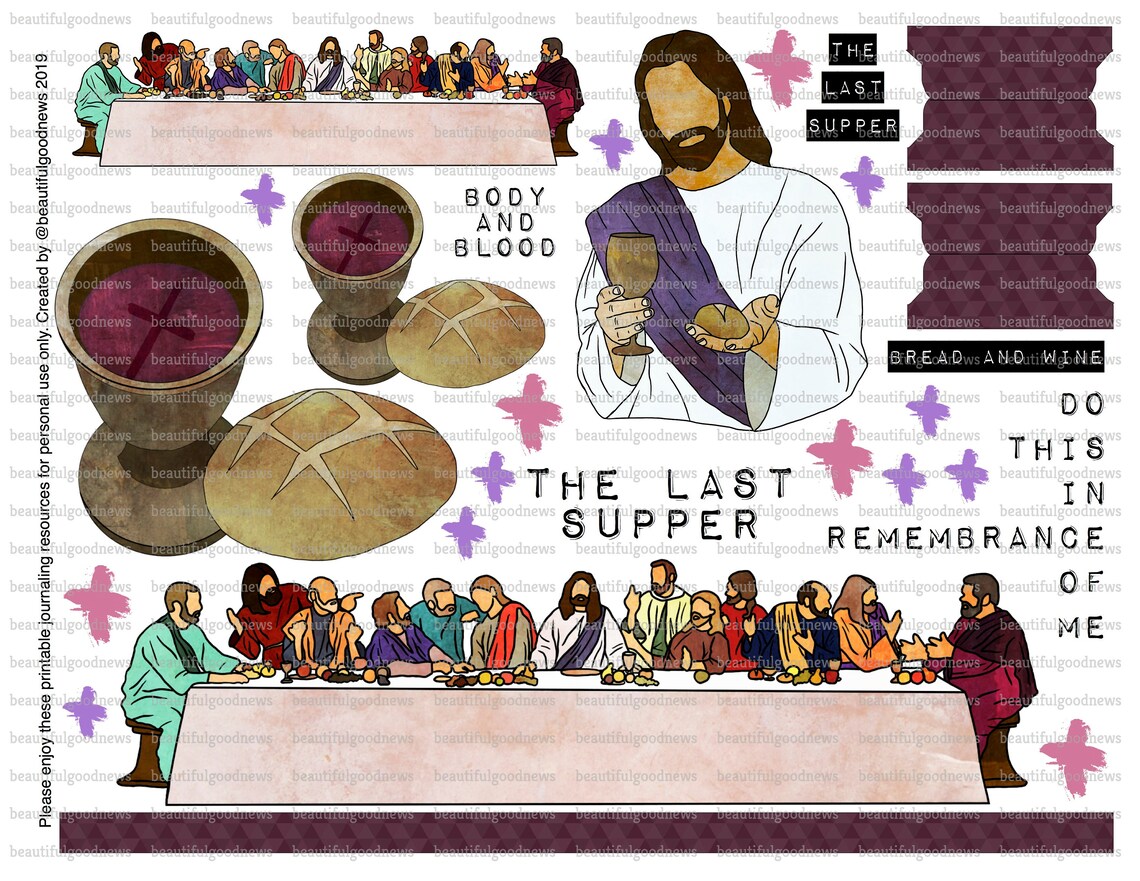 The Last Supper Easter Maundy Thursday Beautifulgoodnews - Etsy