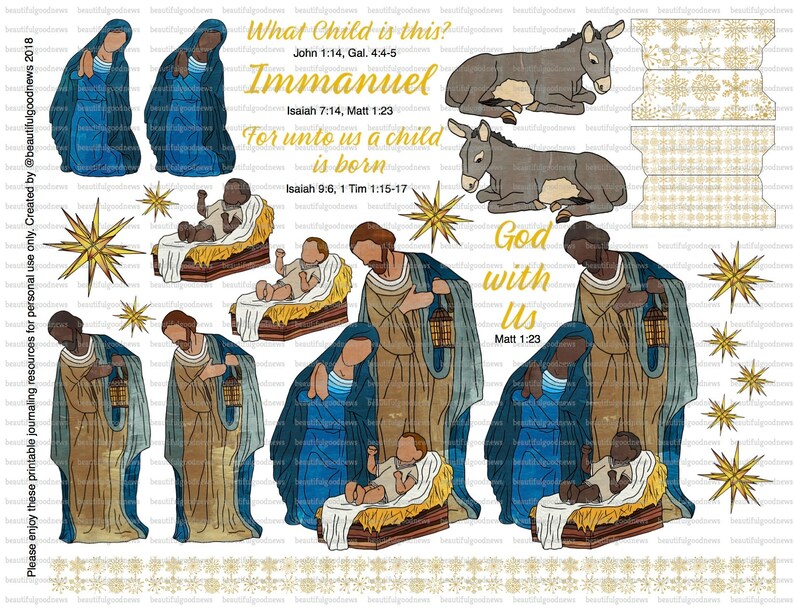 Nativity Bundle Set Christmas beautifulgoodnews bible | Etsy