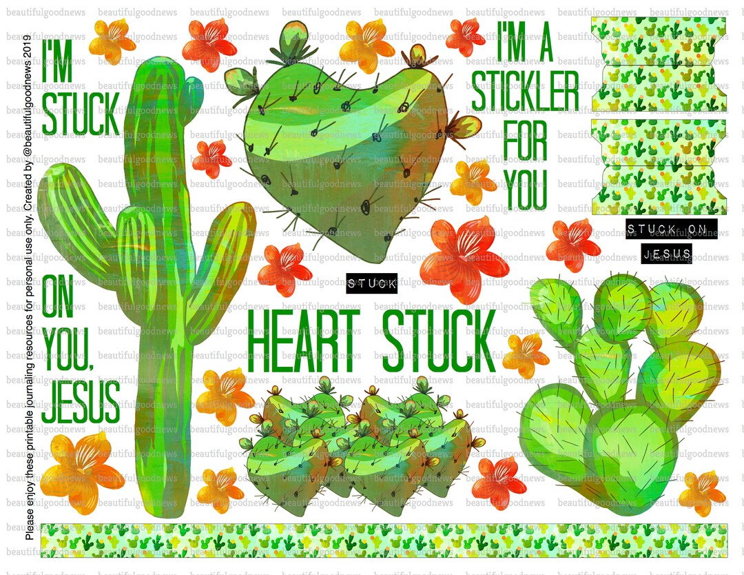 Stuck on You, Beautifulgoodnews, Cactus, Cacti, Valentines, Bible ...