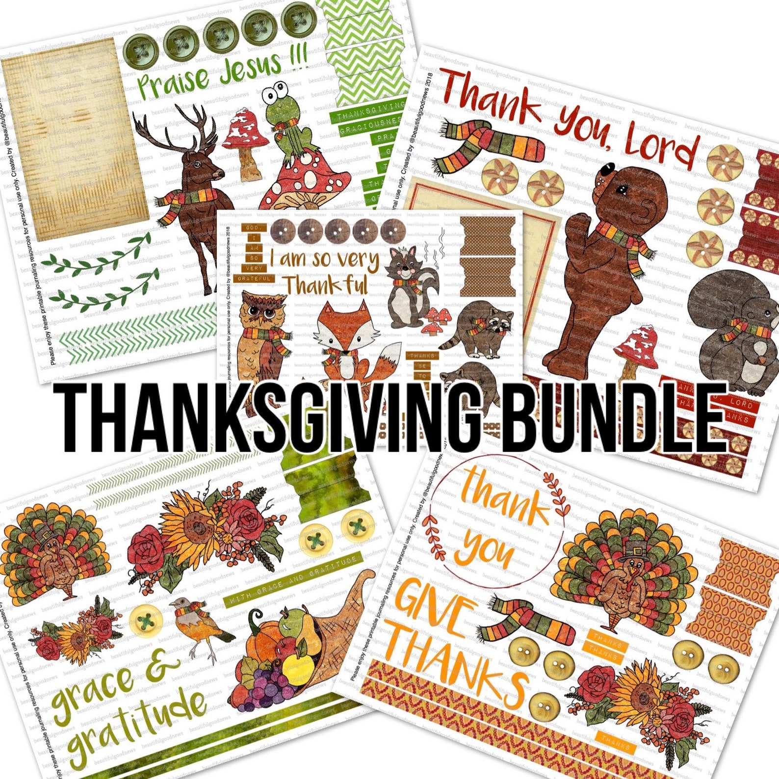 Thanksgiving Bundle Set Thankful Grace and Gratitude Bible - Etsy
