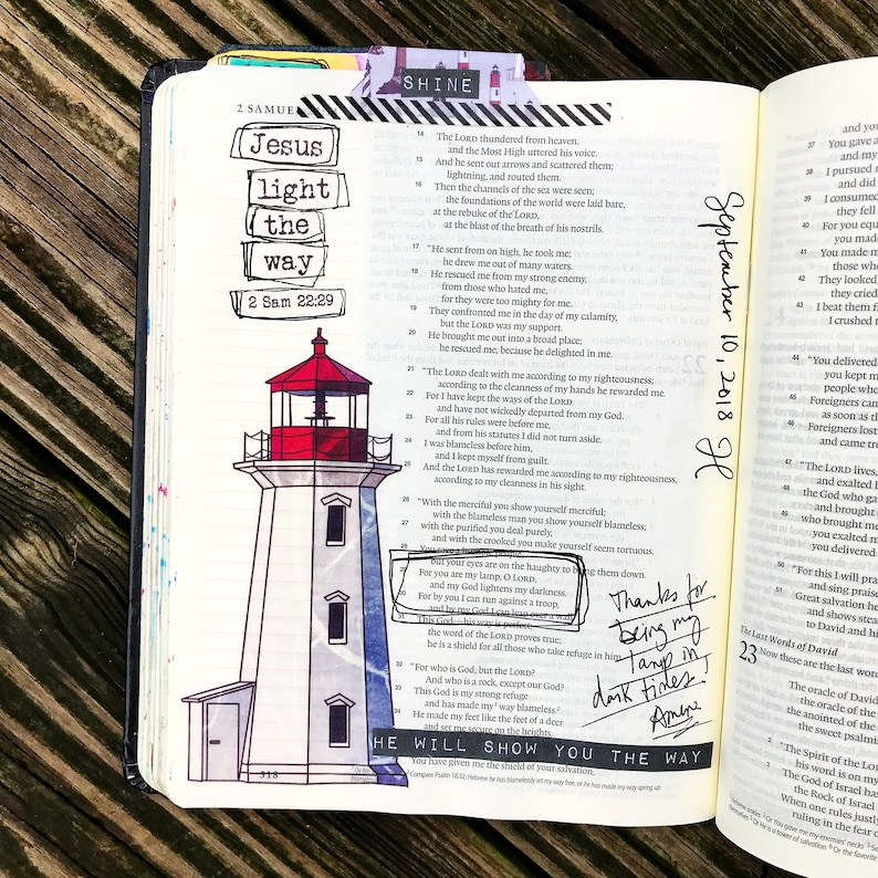 Lighthouse, Bible Journaling, Traceable, Printable, Faith, Christian ...