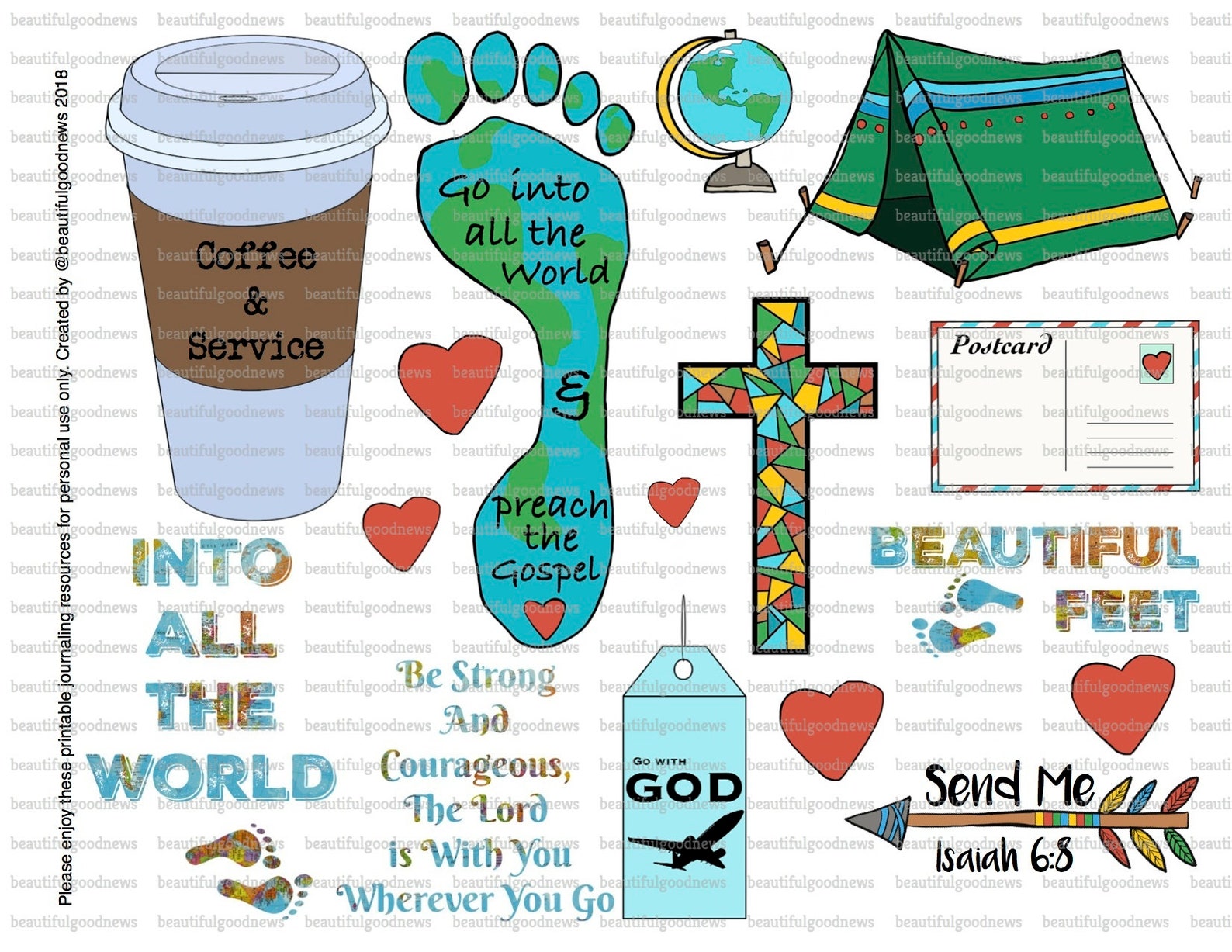 Called and Sent Missions Service Bible Journaling - Etsy