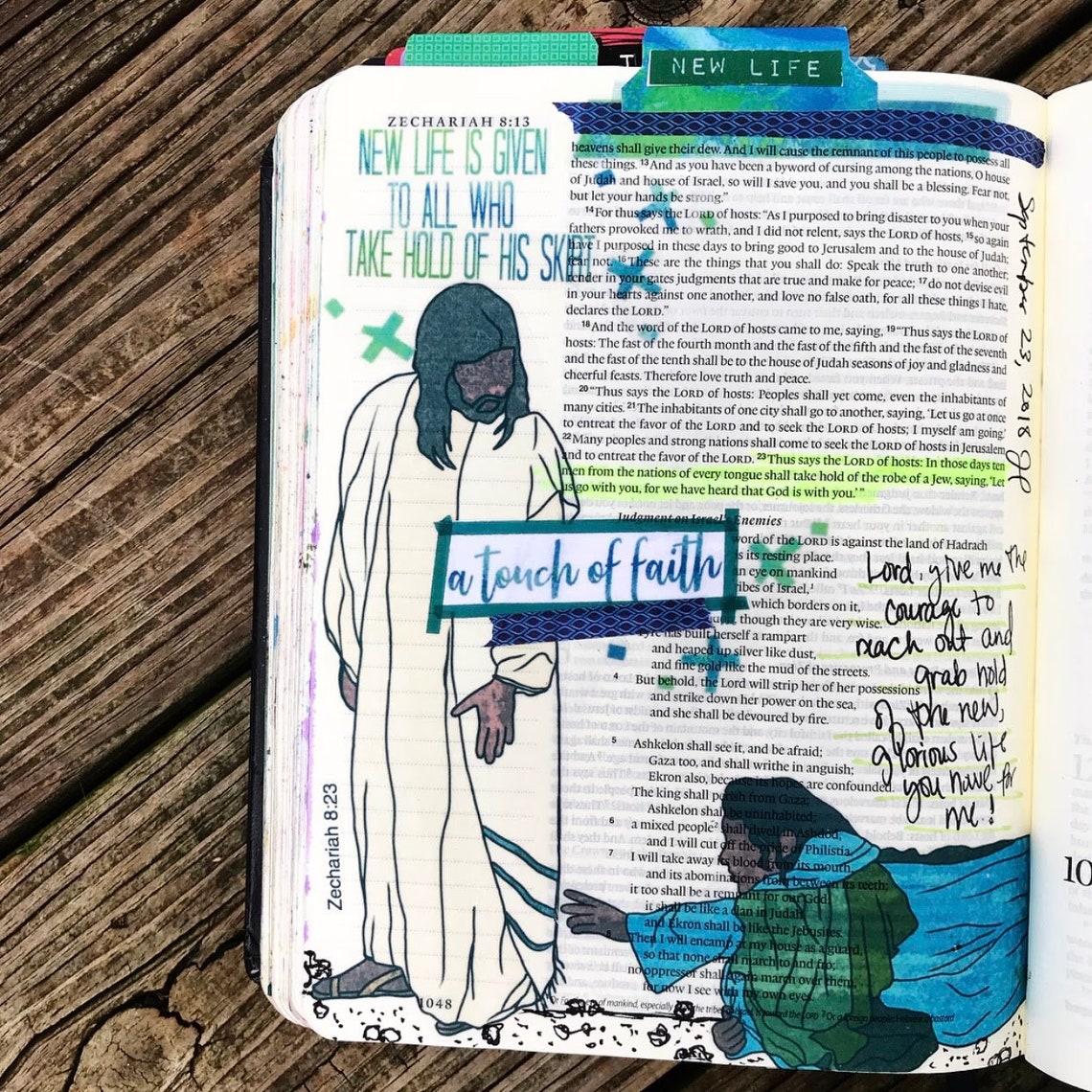 Touch of Faith, Bleeding Woman, Bible Journaling, Traceable, Printable ...