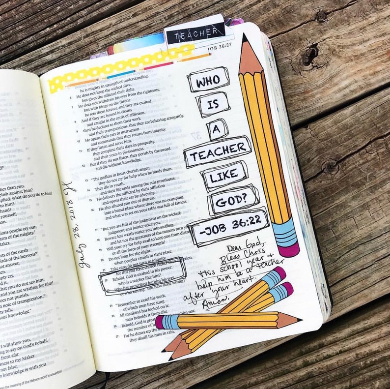 Back to School Bible Journaling Traceable Printable Faith | Etsy