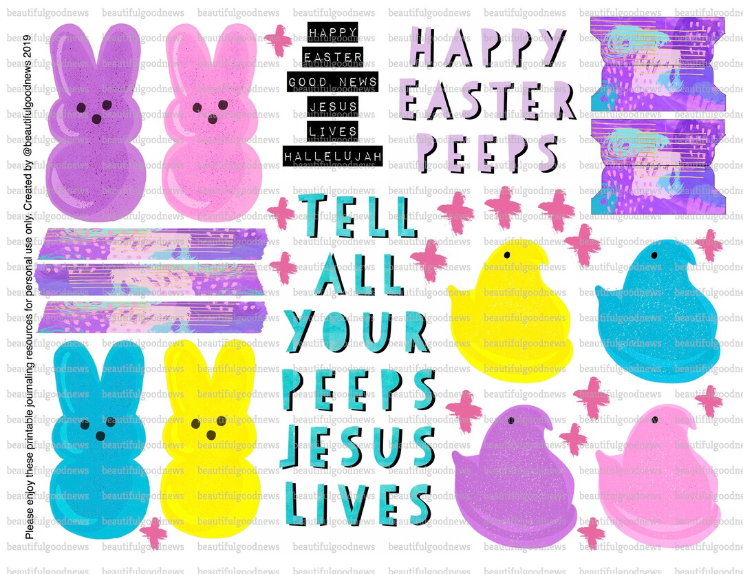 Peeps, Easter, Beautifulgoodnews, Bible Journaling, Traceable ...