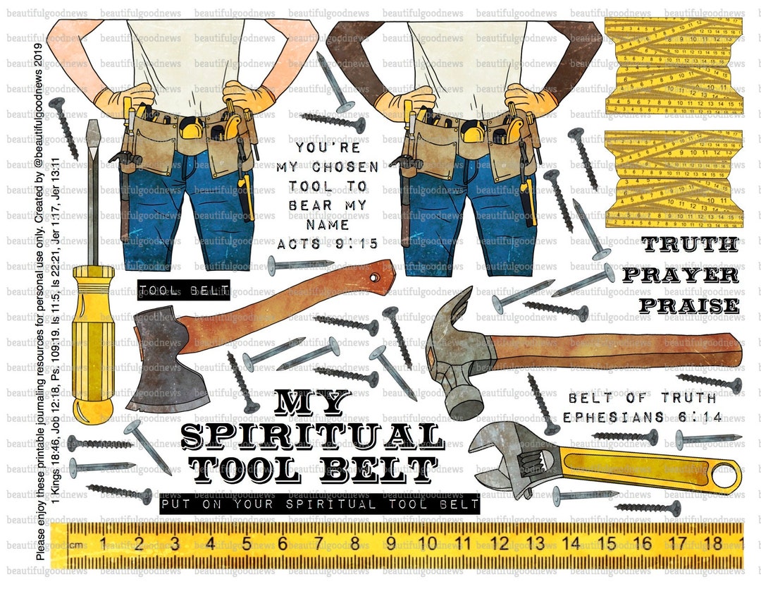Spiritual Tool Belt, Beautifulgoodnews, Bible Journaling, Traceable ...