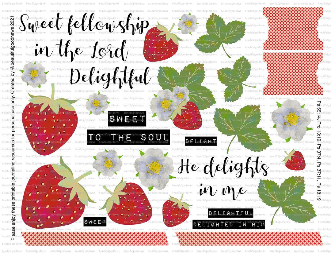 Sweet Delight, Strawberries, Beautifulgoodnews, Bible Journaling ...