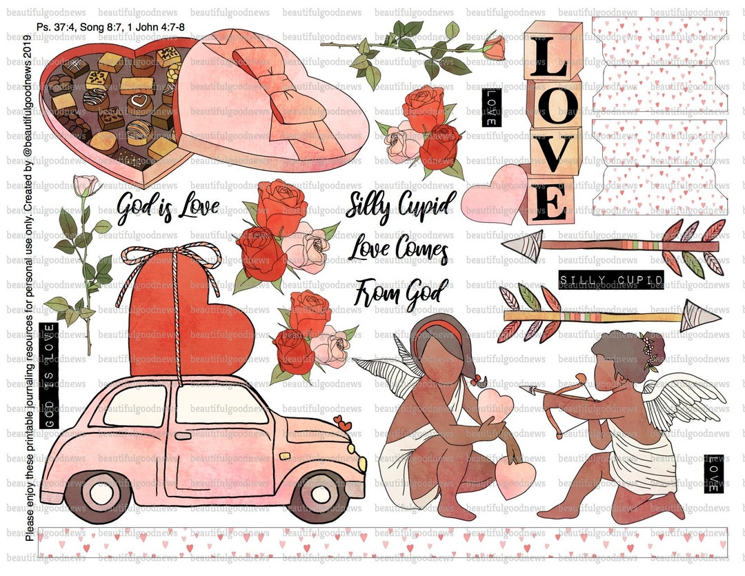 Silly Cupid, Beautifulgoodnews, Valentines, Bible Journaling, Traceable ...