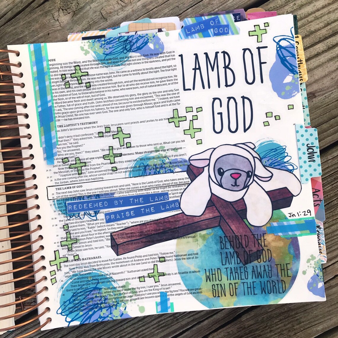 Behold the Lamb, Lamb of God, Bible Journaling, Traceable, Printable ...