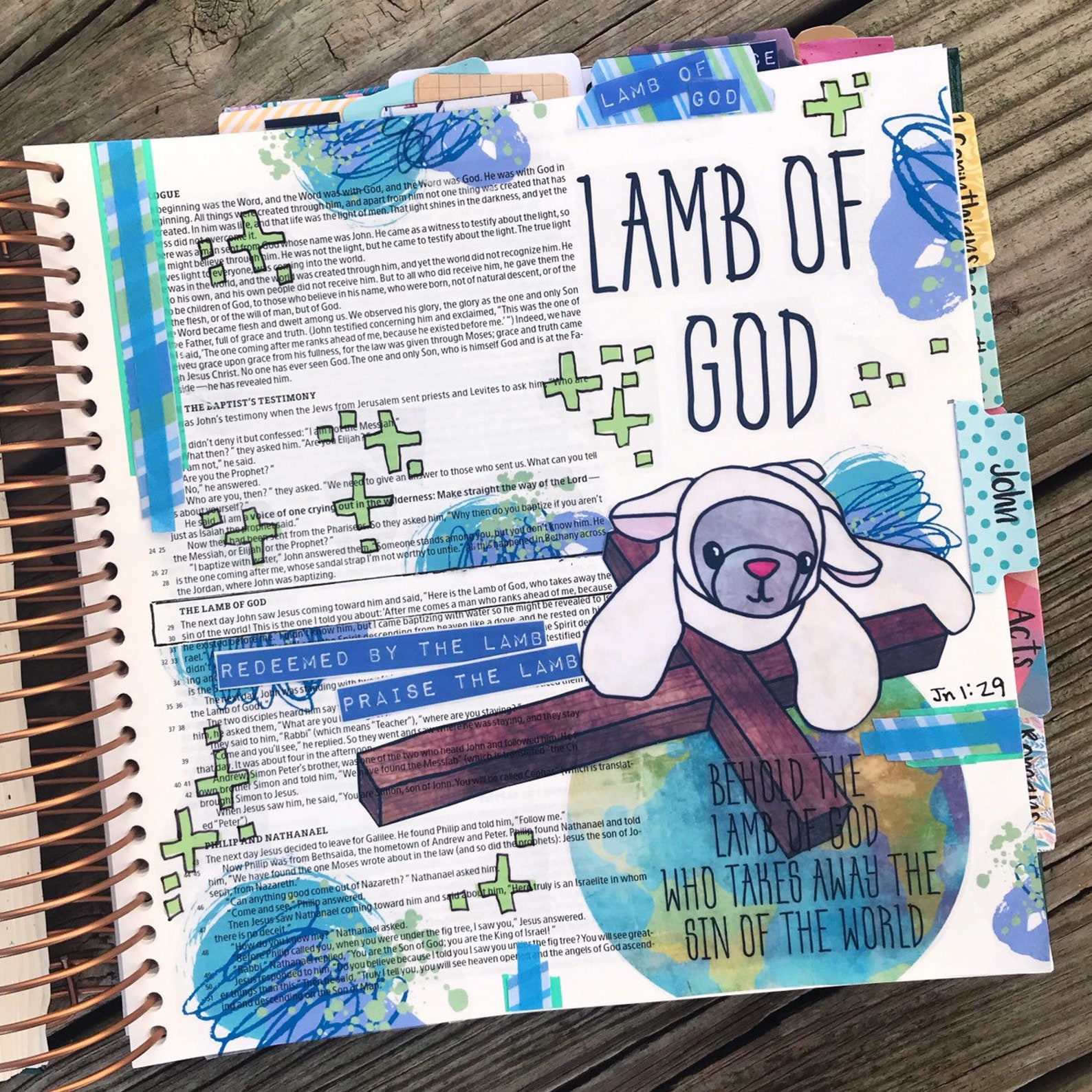 Behold the Lamb Lamb of God bible journaling traceable | Etsy