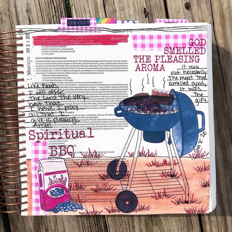 Grillin With Jesus BBQ Beautifulgoodnews Bible Journaling - Etsy