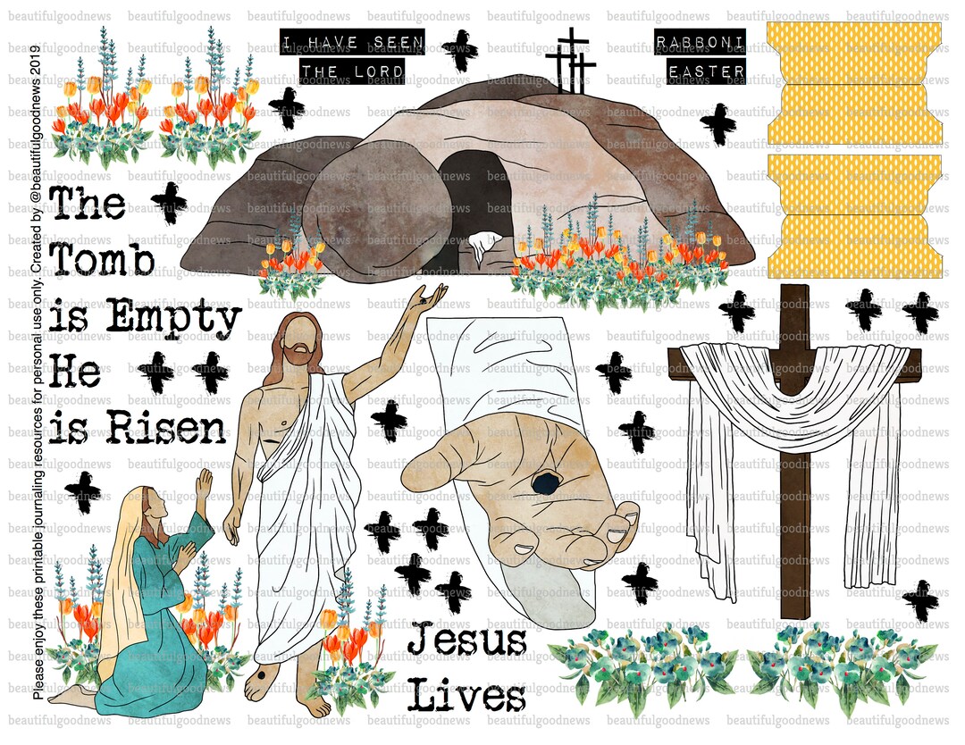 Empty Tomb, Easter, Beautifulgoodnews, Bible Journaling, Traceable ...