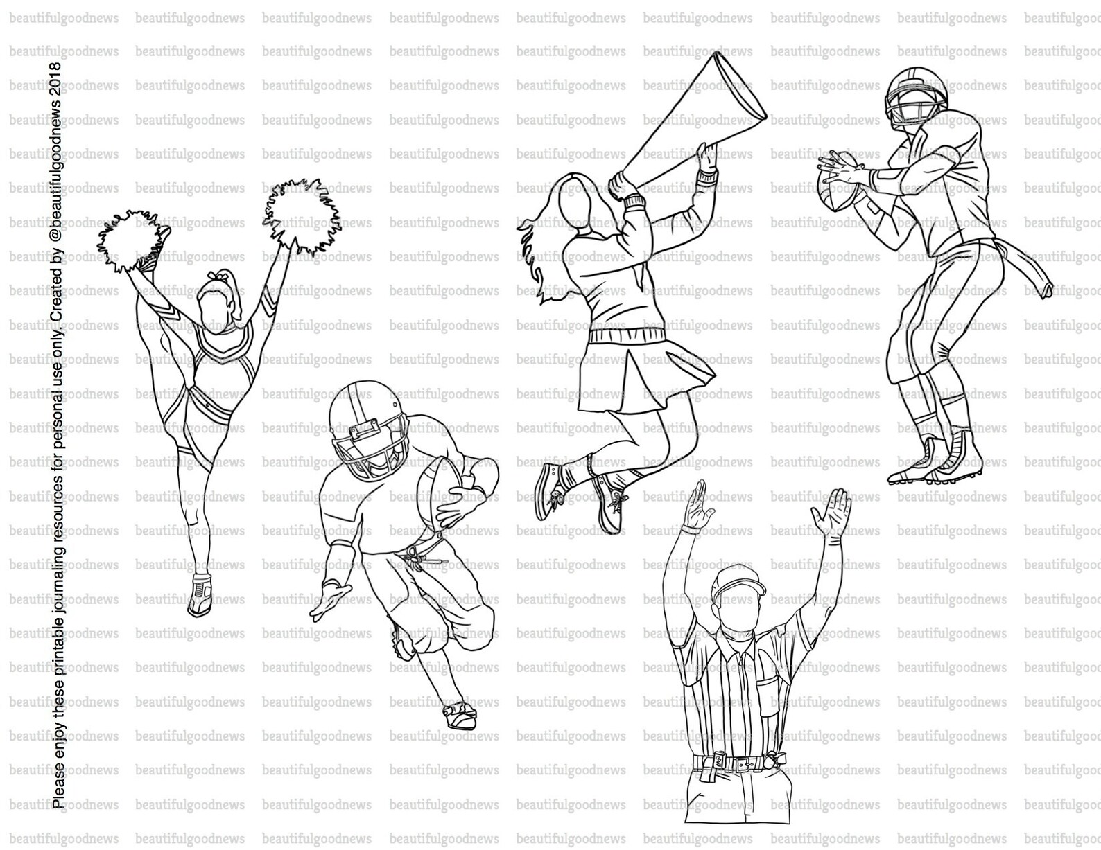 Victory in Jesus, Football, Cheerleading, Bible Journaling, Traceable ...