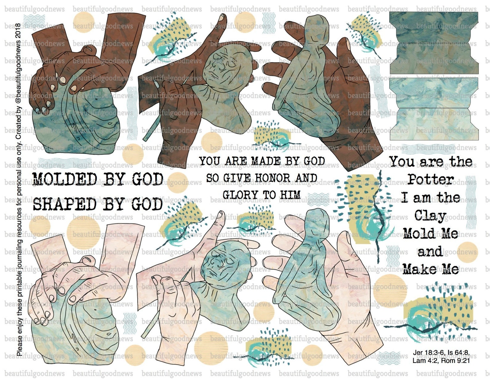 Potter and Clay, Molded by Christ, Beautifulgoodnews, Bible Journaling ...