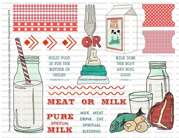 Meat or Milk Pure Spiritual Milk bible journaling | Etsy