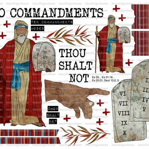 Ten Commandments, Bible Journaling, Printable, Faith, Christian ...