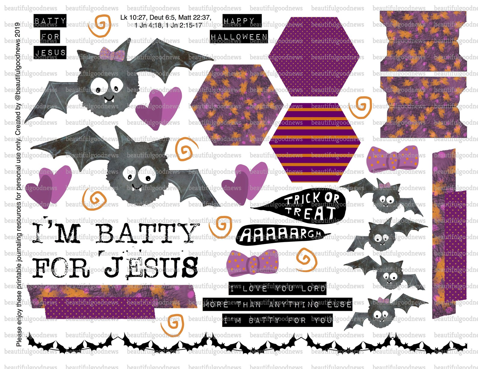Batty for Jesus, Beautifulgoodnews, Bible Journaling, Traceable ...