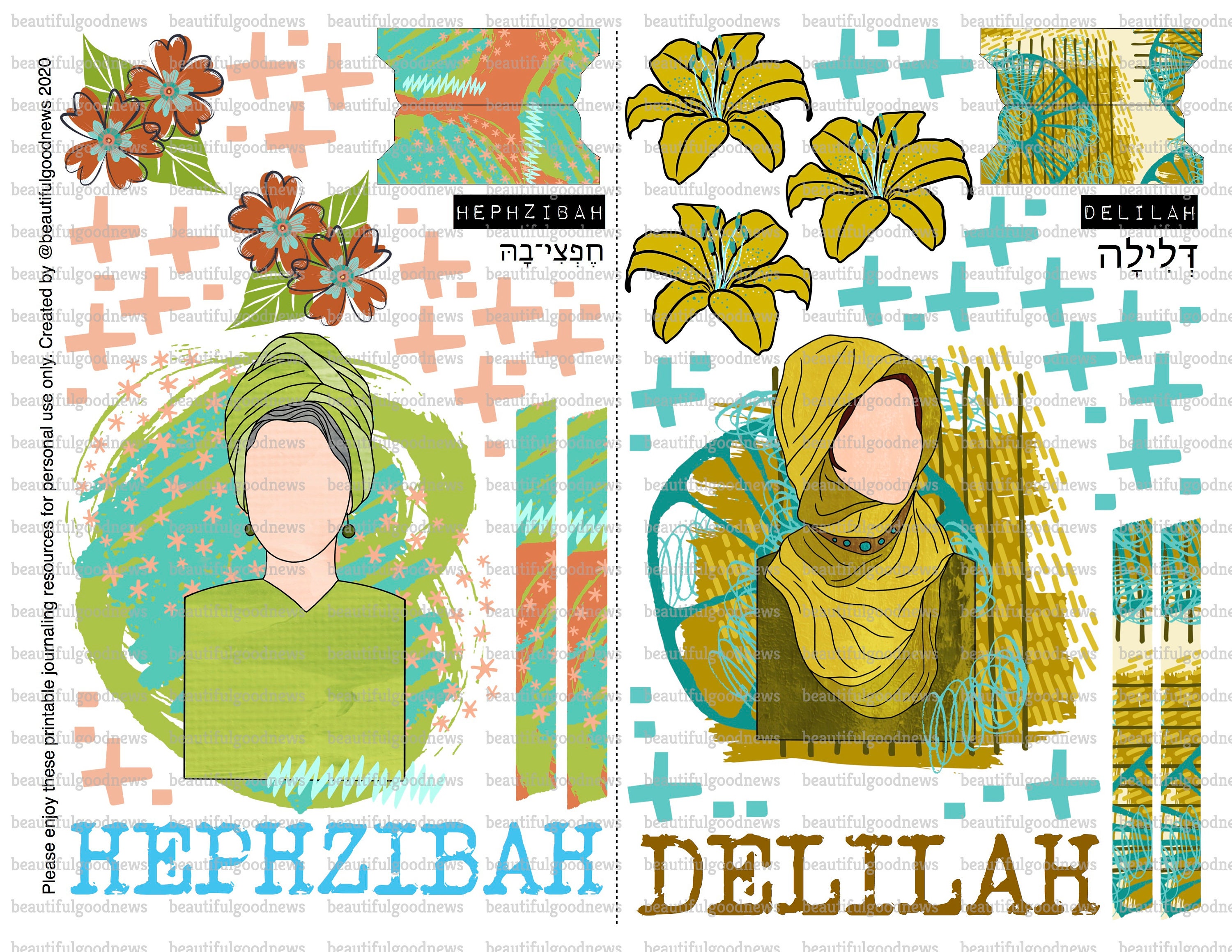 Women of the Bible Minis 24, Hephzibah and Delilah, Beautifulgoodnews ...