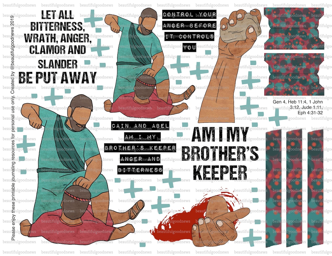 Cain and Abel, Beautifulgoodnews, Bible Journaling, Traceable ...