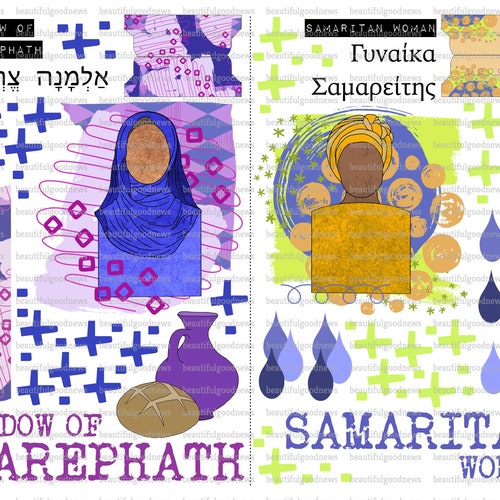 Women of the Bible Minis 19 Widow of Zarephath & Samaritan - Etsy