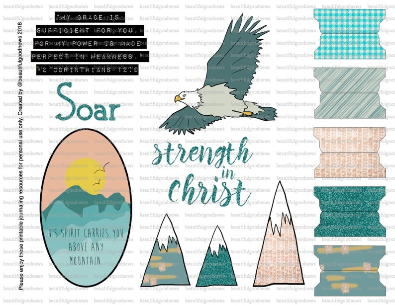 Eagles, Isaiah 40, Bible Journaling, Traceable, Printable, Faith ...