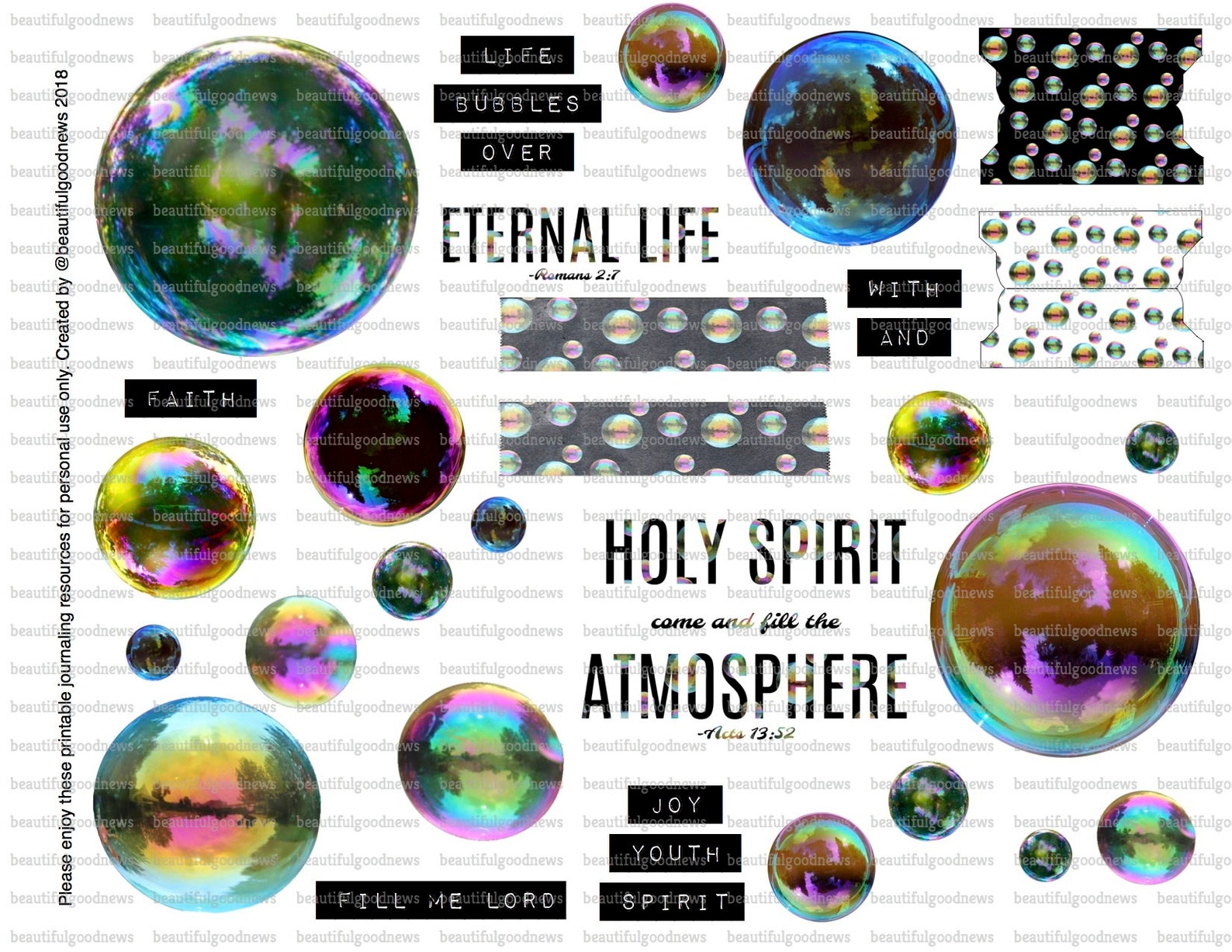 Life bubbles over bubbles bible journaling traceable | Etsy