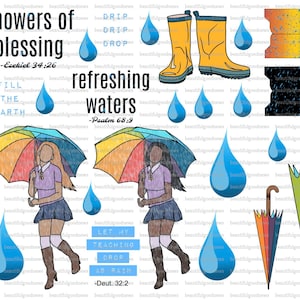 Showers of Blessing, Bible Journaling, Traceable, Printable, Faith ...