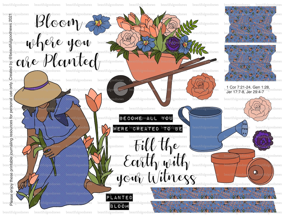 Bloom Where You Are Planted, Beautifulgoodnews, Bible Journaling ...