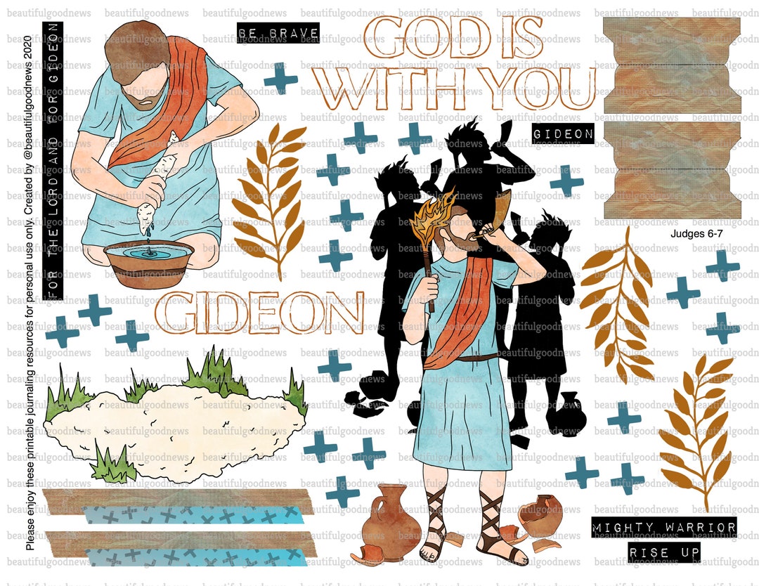Gideon, Beautifulgoodnews, Bible Journaling, Traceable, Printable ...