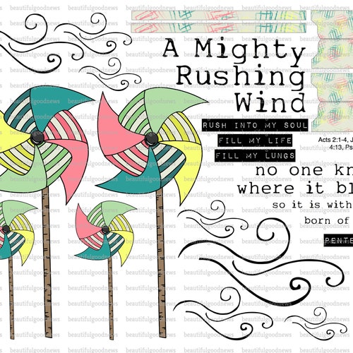 Mighty Rushing Wind Pentecost Beautifulgoodnews Bible - Etsy
